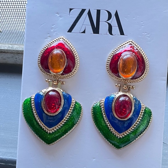 Zara | Jewelry | Nwt Zara Earring Rainbow Colorful Pierced Ears 8s ...